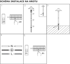 LED Solution Černé zahradní LED svítidlo zapichovací 7W IP65 53cm 20317