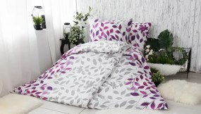 XPOSE ® Bavlněné povlečení na dvě lůžka IVANKA - fialová 140x200, 70x90