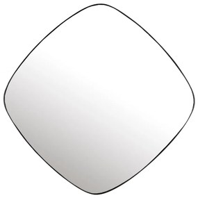 OnaDnes -20% White Label Černé kovové závěsné zrcadlo WLL MILA