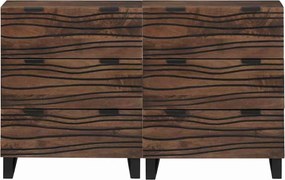 Sestava komody 2 ks Vlašský ořech 120 x 33 x 75 cm 3310052