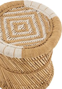 Přírodní bambusový odkládací stolek Stool Bamboo - Ø40*41cm