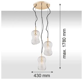 Argon 1464 - Lustr na lanku CADIZ 3xE27/15W/230V