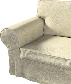 Potah na pohovku IKEA Ektorp 2-místná s lenoškou barva béžová látka lesklé, pletený vzor, vzorované