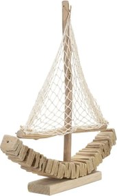 Dřevěná dekorace Boath 45 cm hnědá