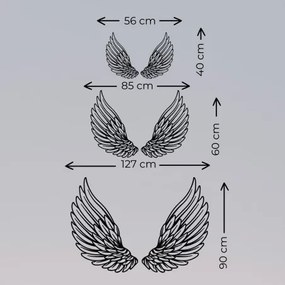 Vyřezávaná dřevěná nástěnná dekorace andělská křídla | SENTOP HDF0501