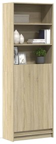 Skříň highboard s LED dub sonoma 69 x 32,5 x 200 cm kompozit