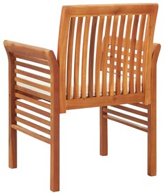 Zahradní jídelní židle s poduškou masivní akáciové dřevo,  45964