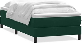 Postel Box Spring bez matrace tmavě zelená 200x220 cm samet 3315894