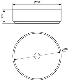 Mexen ORSOLA umyvadlo, 39 x 39 cm, šedá, 21363962