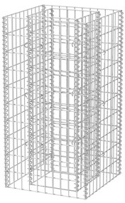 Gabionový vyvýšený záhon ocel 50 x 50 x 100 cm,  142557