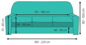 4Home Multielastický potah na sedací soupravu Comfort bordó, 180 - 220 cm