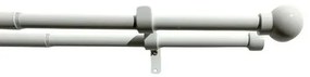 Dvojitá záclonová souprava roztaž. Koule 16/19 mm bílá, 200 - 350 cm