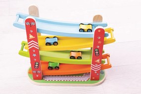 Bigjigs Toys Dřevěná automobilová závodní dráha