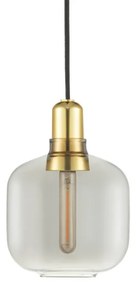 Normann Copenhagen Závěsná lampa Amp Small, smoke/brass 502164