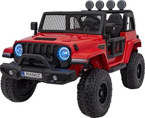 Ramiz Terénní autíčko OFF-ROAD 3.0 pro děti červené + dálkové ovládání + plynulý start + pásy + audio LED