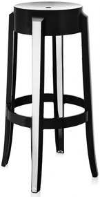 Kartell - Barová židle Charles Ghost vysoká, černá