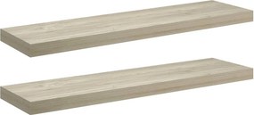 Plovoucí nástěnné police 2 ks dub 90 x 23,5 x 3,8 cm MDF 323881