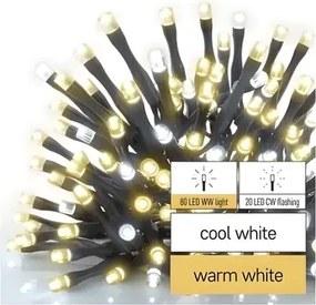 Emos D1AN02 Connect / Světelný řetěz / 100 LED / 10 m / teplá a studen