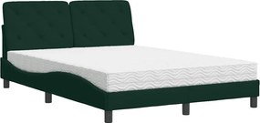 Postel s matrací tmavě zelená 120 x 200 cm samet 3208649