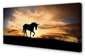Obrazy na plátně Unicorn sunset 100x50 cm