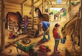SCHMIDT Puzzle Moje oblíbení koníci / 3x48 dílků / 26,3 x 17,8 cm