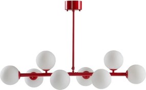 Červené/bílé stropní svítidlo z opálového skla 30x104 cm Ekman – Jotex