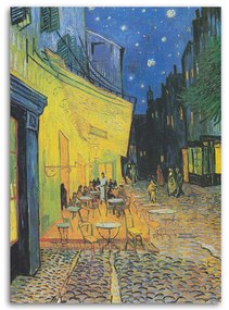 Gario Obraz na plátně Terasa kavárny v noci - Vincent van Gogh reprodukce Rozměry: 40 x 60 cm