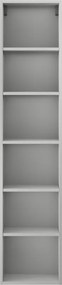 Mexen Box-A, vysoká koupelnová skříňka 35x44,2x160 cm, šedá matná, 91AX1-1600-300-1-62