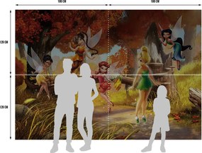 Dětská fototapeta na zed' Podzimní Víly, Disney | 360 x 254 cm | DFTD 0251