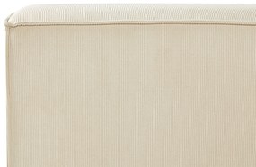 Manšestrová postel 160 x 200 cm béžová LINARDS Beliani