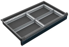 Organizér nářadí do zásuvky dílenských vozíků KOVOS, kovový, 4 přihrádky, 60 - 120 mm