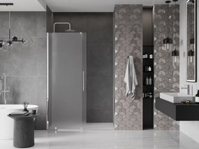 Mexen Velar, posuvné sprchové dveře do otvoru 130 cm, 8mm sklo námraza, chromová, 871-130-000-31-01