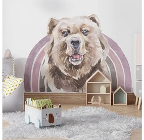 Gario Dětská nálepka na zeď Rainbow animals - medvěd Barva: B, Rozměry: 98 x 70 cm