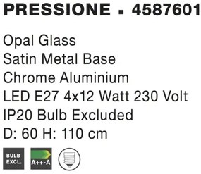 Retro lustr Pressione 60 bílé