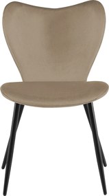 Sada 2 jídelních židlí Maika samet – taupe