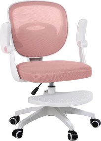 Dětská otočná židle Neoseat JUNI 008 s podnoží — látka, růžová