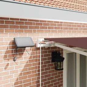 Ručně zatahovací markýza s LED hnědá 500 x 300 cm 3215383