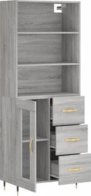 Skříň highboard šedá sonoma 69,5 x 34 x 180 cm kompozitní dřevo 3189491
