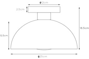 Lucide 45196/01/44 - Stropní svítidlo SIEMON 1xE27/40W/230V oranžová