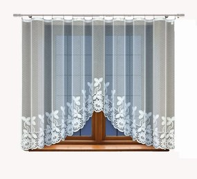 Dekorační žakárová záclona s řasící páskou LIZBETH 130 bílá 300x130 cm MyBestHome