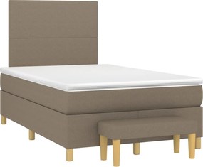 Box spring postel s matrací taupe 120x200 cm textil 3136985