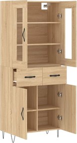 Skříň highboard dub sonoma 69,5 x 34 x 180 cm kompozitní dřevo 3198564