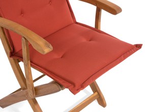 Sada dvou zahradních židlí s oranžovými polštáři MAUI Beliani