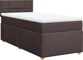 Box spring postel s matrací tmavě hnědá 80x200 cm textil 3286510