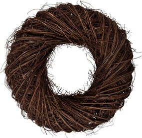 Přírodní hnědý proutěný věnec Woodly XL - Ø 50*13 cm