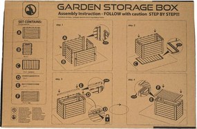 Zahradní box WOODEBOX 190 l - antracit 78 cm PRMBWL190-S433