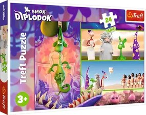 TREFL Puzzle Hokus pokus Diplodokus MAXI / 24 dílků / 60 x 40 cm