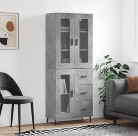 vidaXL Skříň highboard 69,5 x 34 x 180 cm kompozitní dřevo [3198615] Barva: Betonová šedá