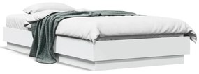Rám postele s LED osvětlením bílý 90 x 190 cm - Default Title