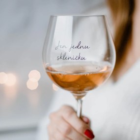 Bella Rose Velká sklenice na víno Jen jednu skleničku, čirá barva, sklo, 610 ml